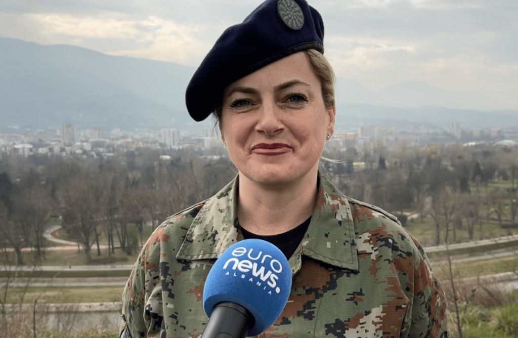 The only Albanian female soldier in N.Macedonia, part of the army for ...