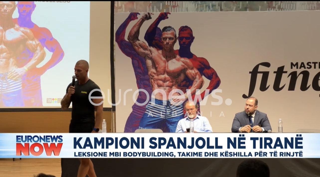 Spanish champion in Tirana, lectures on bodybuilding and meets with ...
