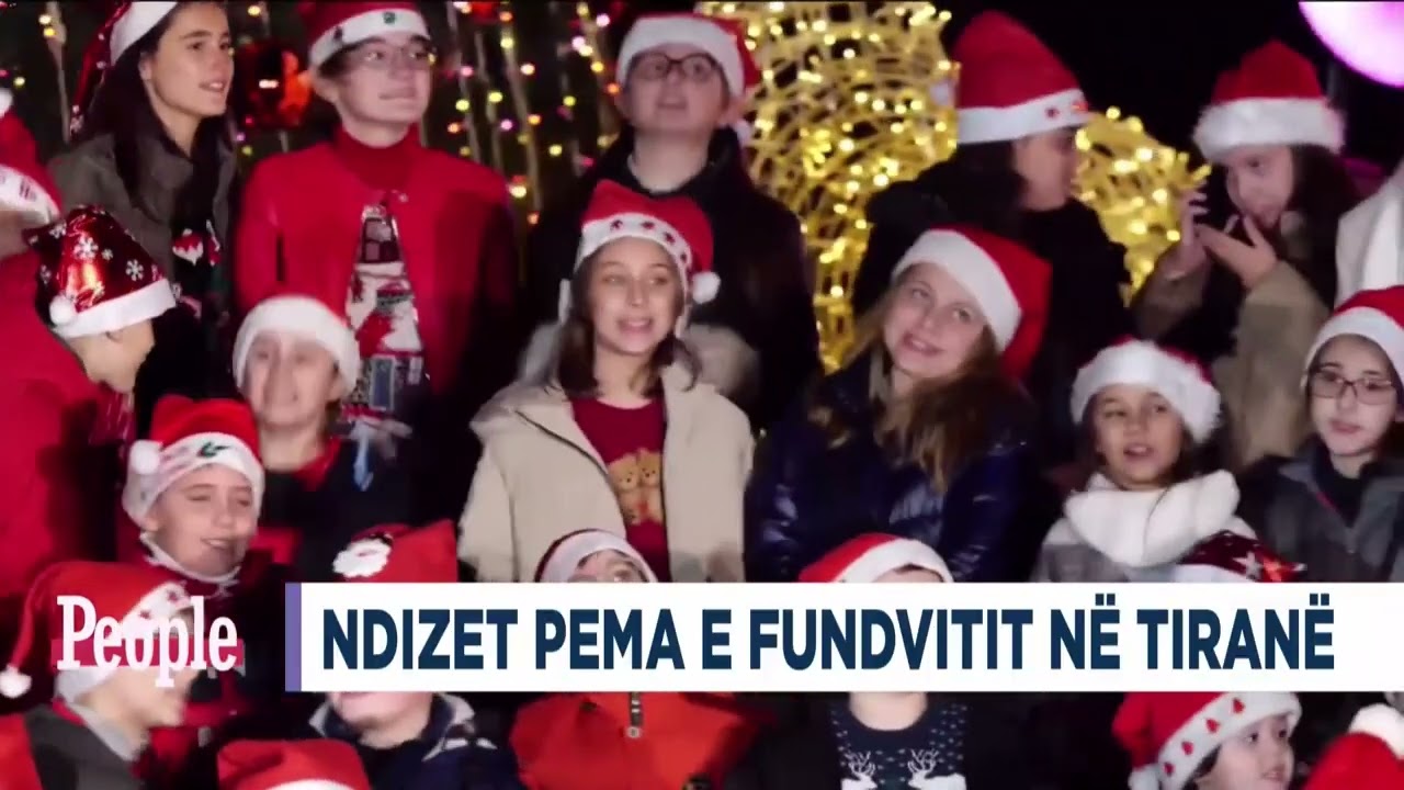 Mayor Erion Veliaj turns on the lights of New Year's tree in Tirana ...
