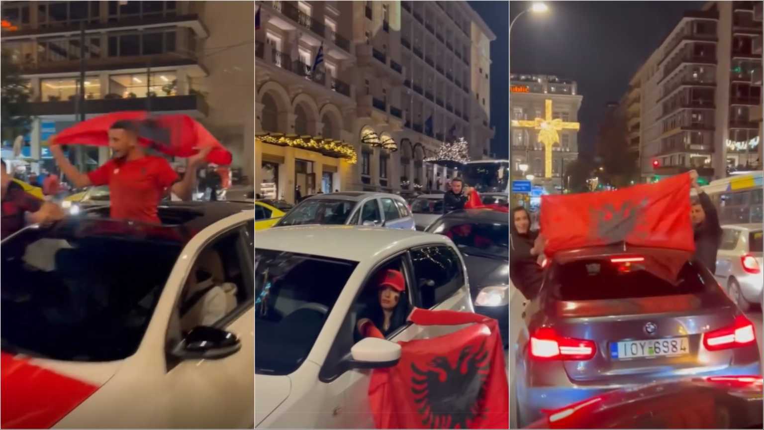 VIDEO/ Shqiptarët në Greqi festojnë Ditën e Pavarësisë me flamuj kuq e ...